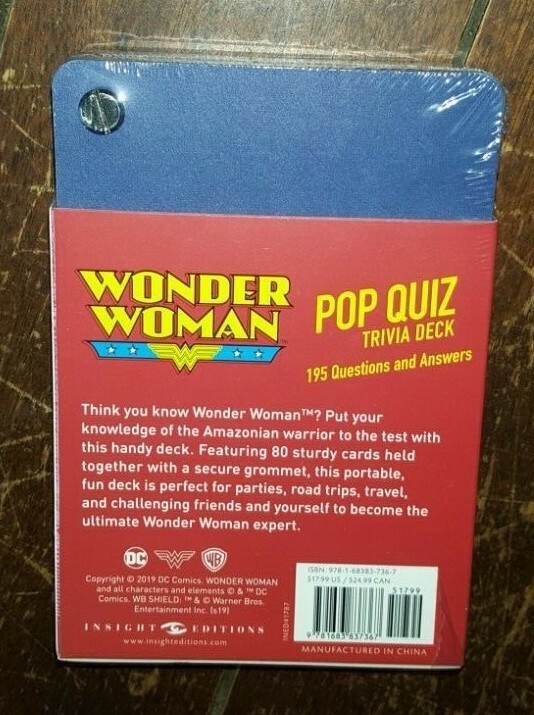 DC Wonder Woman Pop Quiz Trivia Deck *195 Questions & Answers* (2019 ...