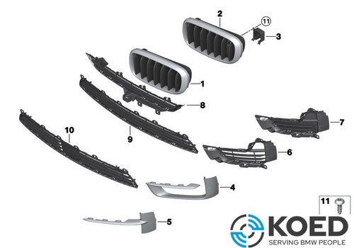 BMW Spange gitter seitlich links 51117308043 | eBay.de