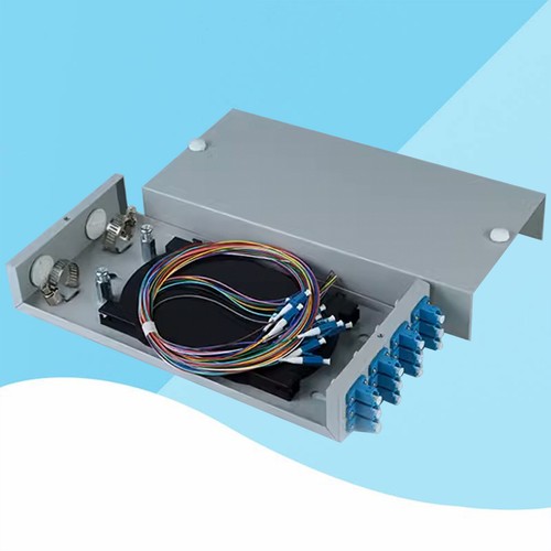 1x Fiber Optic Terminal Box 12 Core Lc With Adapter 12 Ports Patch ...