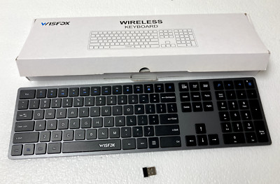 WisFox 2.4GHz Wireless Keyboard Lag-Free Ultra Slim Keyboard for ...
