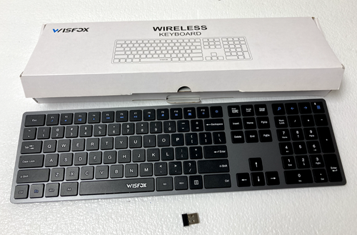 WisFox 2.4GHz Wireless Keyboard Lag-Free Ultra Slim Keyboard for ...