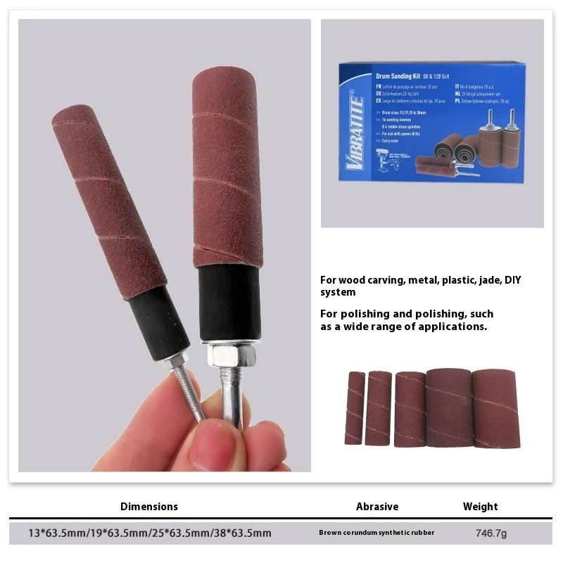 Red Sandpaper Ring 20 Pieces Polishing Wheel Sanding Set Drum Sanding ...