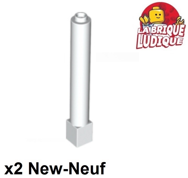 Lego 2x Support 1x1x6 pillar poutre pillier blanc/white 43888 NEUF | eBay