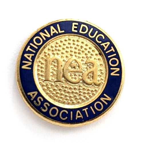 National Education Association NEA Blue Gold Tone Enamel Pin Tie Tack ...