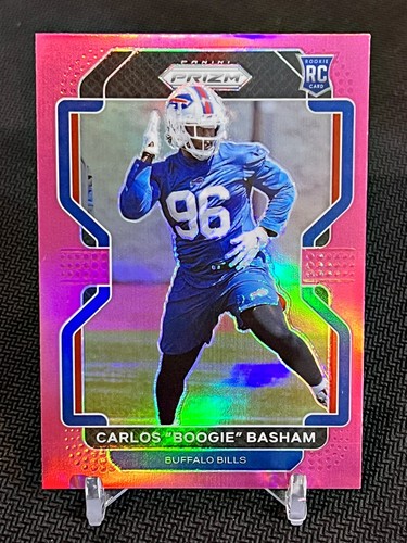 2021 Prizm Football Pink Carlos "Boogie" Basham Buffalo Bills Rookie RC ...
