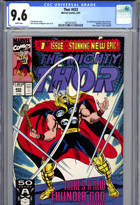 Thor #433 (1991) Marvel CGC 9.6 White 1st Full Eric Masterson as Thor ...