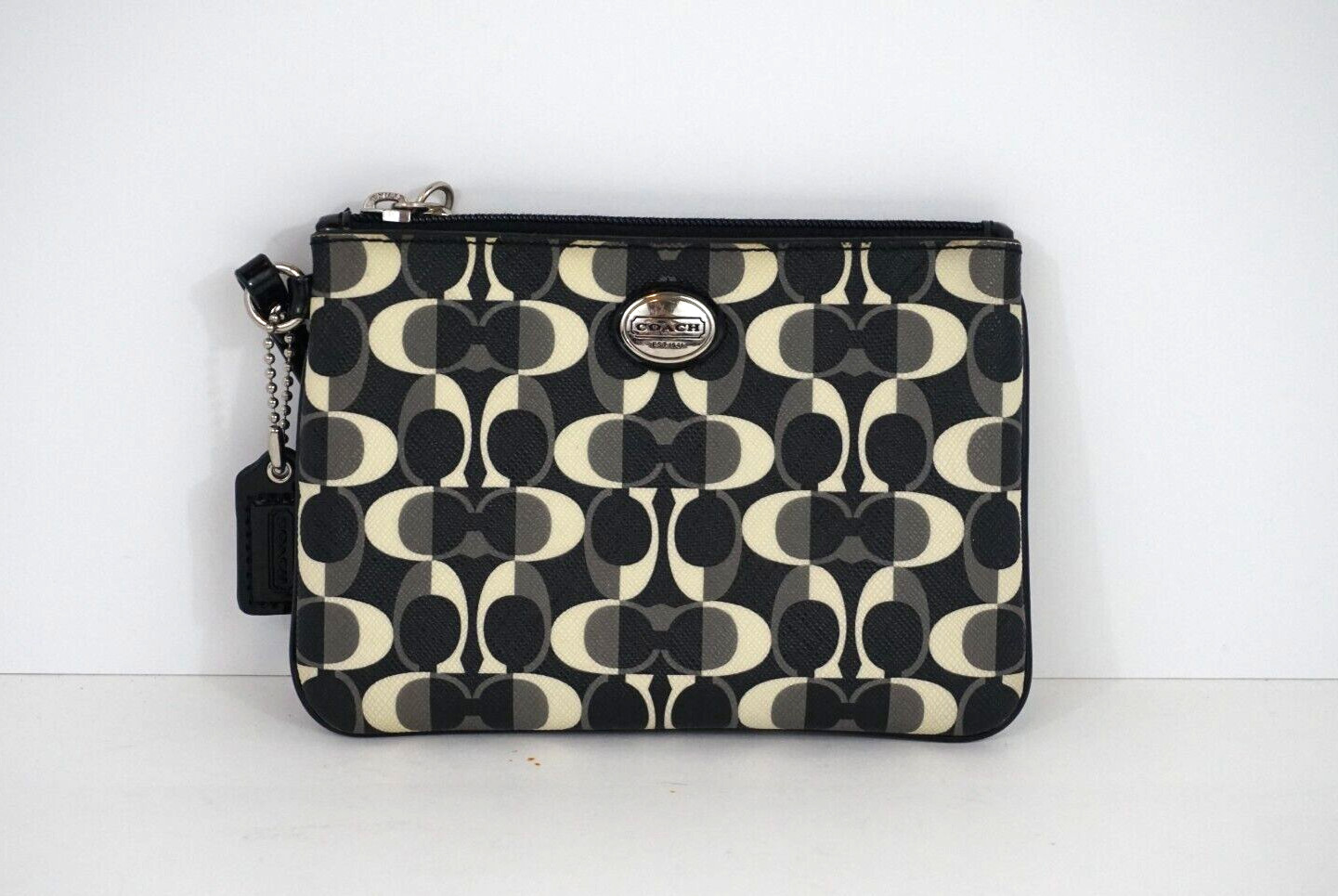 Coach Black Peyton Dream C Small Wristlet Wallet Bag … - Gem