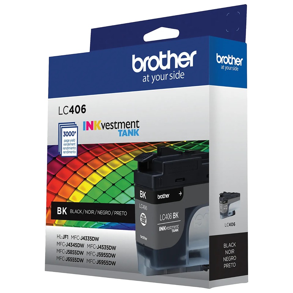 Genuine Brother LC406XL LC406 INKvestment Tank Ink Cartridges Black ...