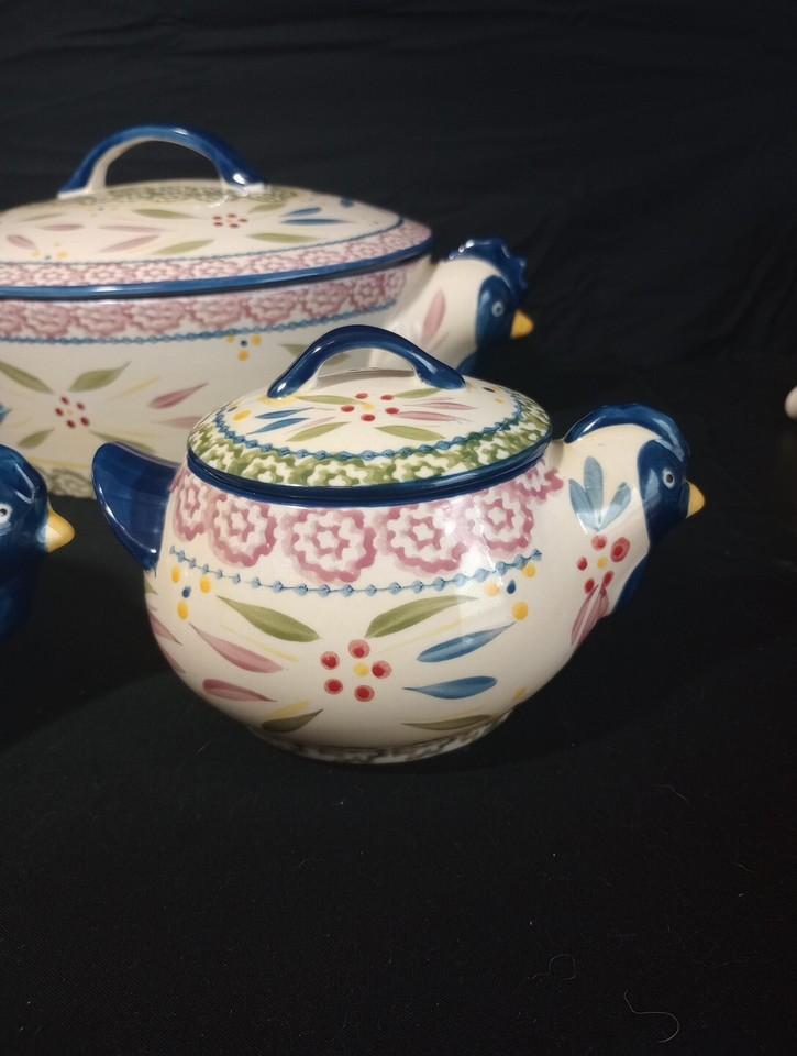Set Of 3 Confetti Old World Pattern Chicken Ovenware Temp-tations by ...