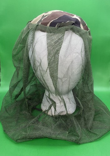 Vintage US Military Camo Head Net Helmet Cover Mesh Insect Mosquito ...