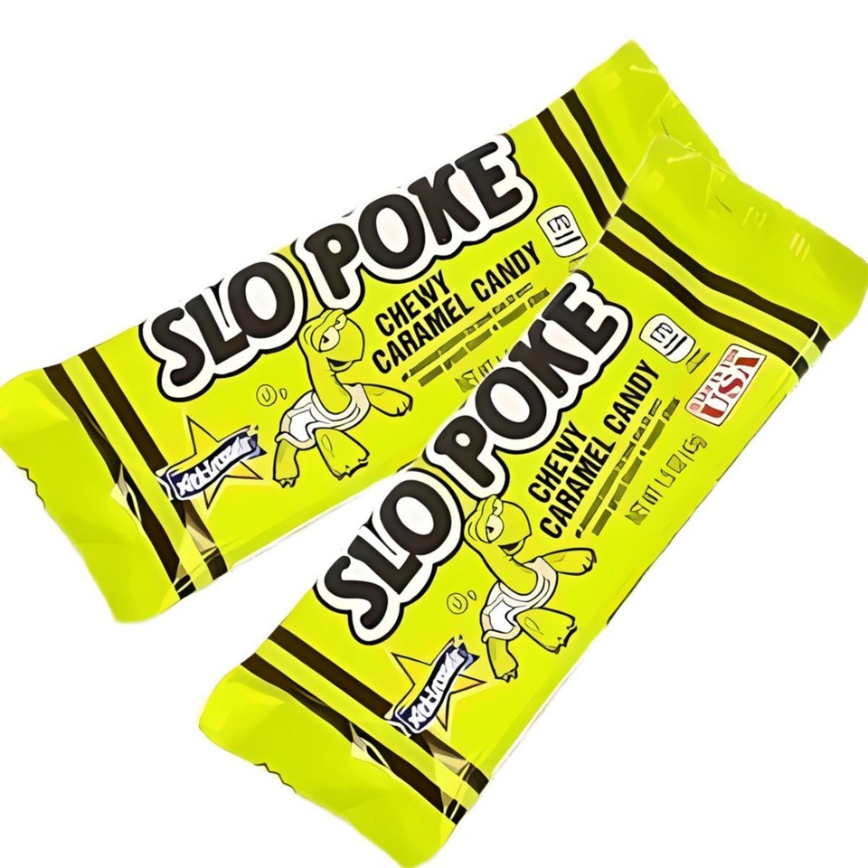 Slo Poke Candy Bars 1 2 or 4 Count Old Fashioned Chewy Caramel Ships ...