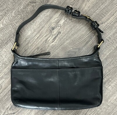 Coach Bleecker F0769-11416 Black Leather Hobo Handbag Shoulder Purse ...