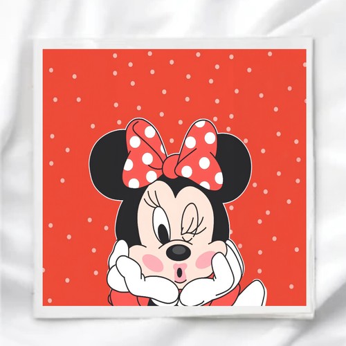 Minnie Mouse Red Fabric Panel Quilt Block for quilting crafting sewing ...