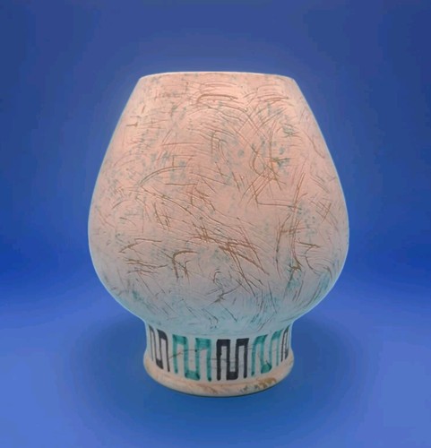 MCM Alvino Bagni - Raymor Large Hand Painted Texture Bulbous Vase Italy ...