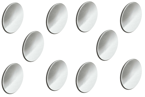 20x self Adhesive Chrome Cover caps 13mm Silver Chromed Screw Hole ...