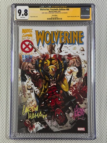 Wolverine Facsimile #88 2x Signed Adam Kubert & Larry Hama Variant CGC ...