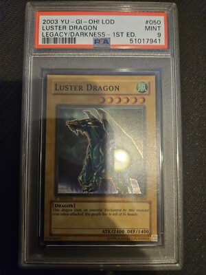 YuGiOh Luster Dragon LOD-050 1st Edition Super Rare PSA 9 Mint | eBay