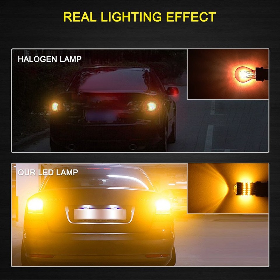 4* AUXITO 3157 3757 LED AMBER Turn Signal Bulb for Chevy Silverado 1500 ...