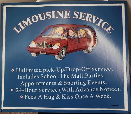 Vintage Metal "LIMOUSINE SERVICE" sign,Cute Perfect for parents or ...