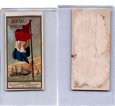 N17 Allen & Ginter, Naval Flags, 1887, Paraguay Admiral | eBay