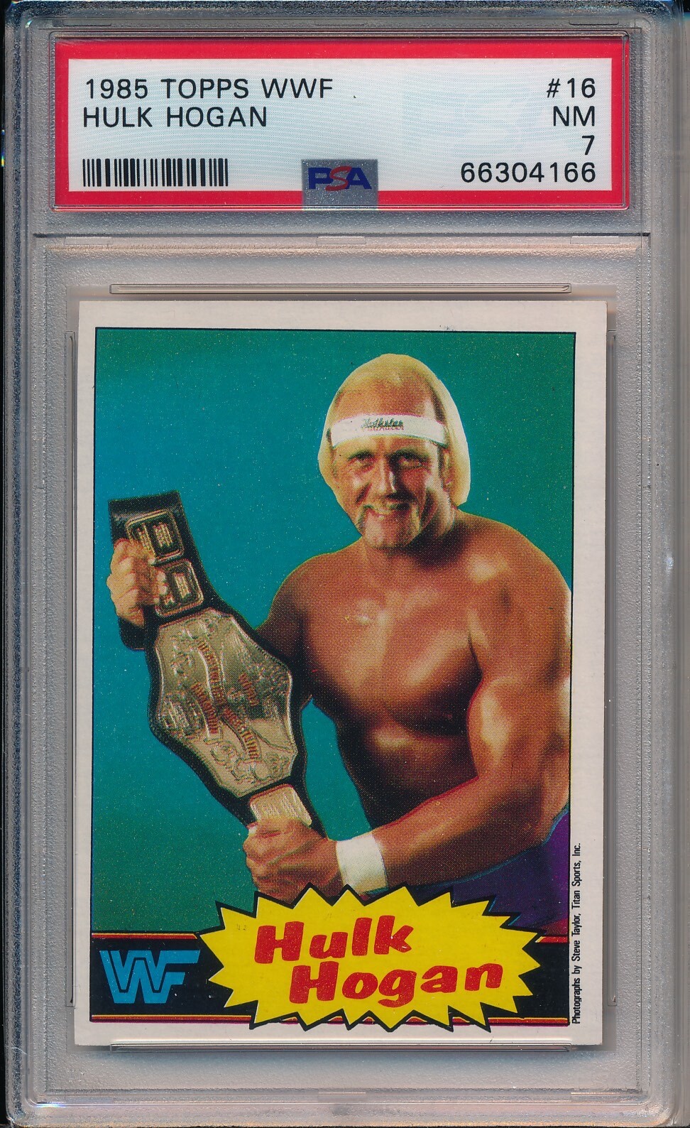1985 TOPPS WWF HULK HOGAN #16 PSA 7 GOAT HULKAMANIA IS RUNNIN WILD | eBay
