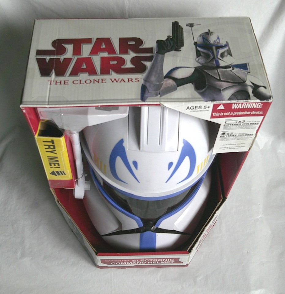 Star Wars The Clone Wars Captain Rex Electronic Command Helmet New ...