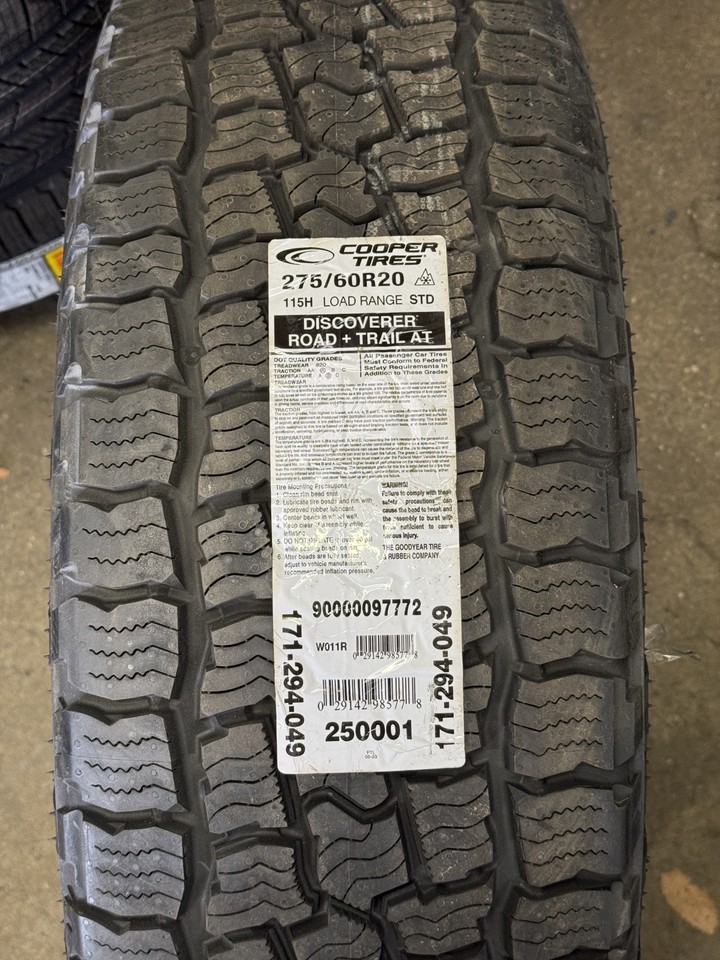 Tire Cooper Discoverer Road+Trail AT 275/60R20 115H A/T All Terrain | eBay