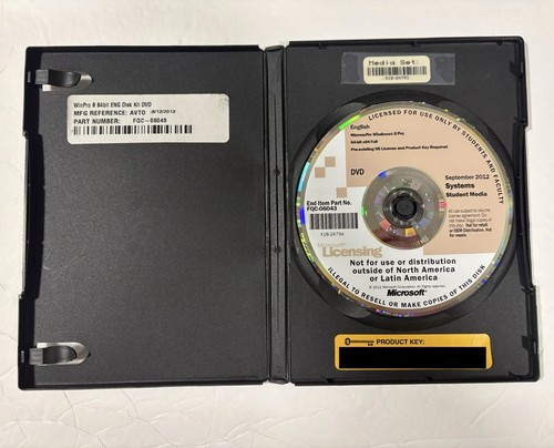 Microsoft Windows 8 Pro 64 Bit UPGRADE Installation DVD with Valid ...