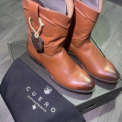 Cuero boots 11.5 EE Mens The Austin Calf Cherry Extra Wide Handmade ...