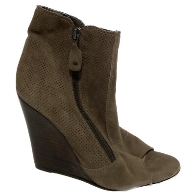 Bertie London Women's Suede Open Toe Ankle Boots - UK Size 5 - Camel ...