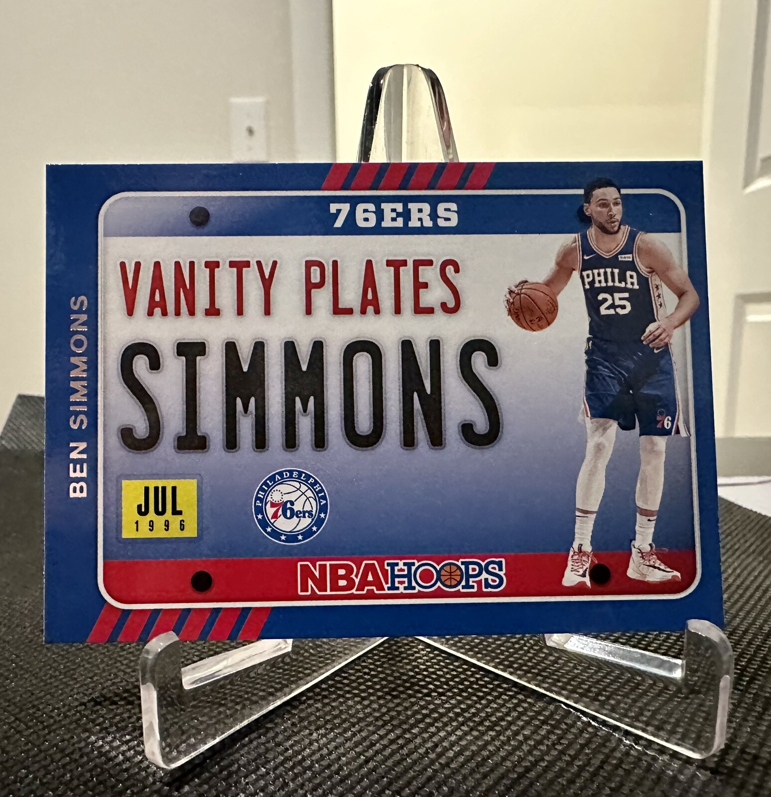 BEN SIMMONS 2020 NBA Hoops VANITY PLATES Winter Parallel #20 ...