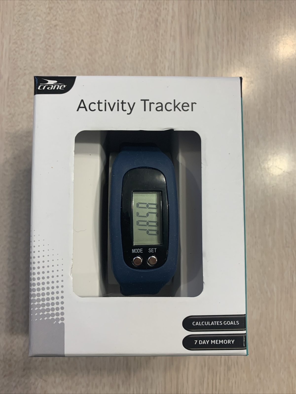 Crane Fitness Activity Tracker BLUE 7 Day Memory Goal Calorie Tracking ...