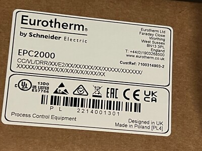 Eurotherm EPC2000/CC/VL/DRR/XX/E2 Din Rail Mounted Temperature ...