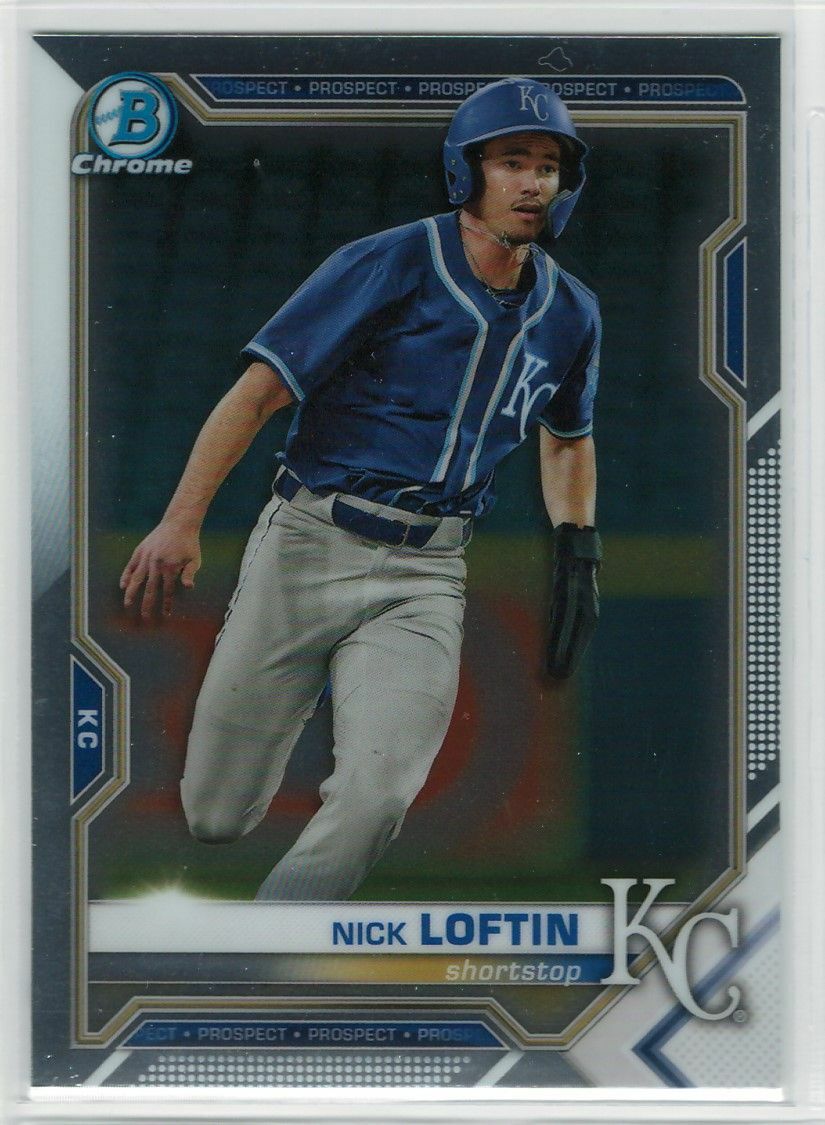 Nick Loftin 2021 Bowman Baseball #BCP-144 Chrome Royals | eBay