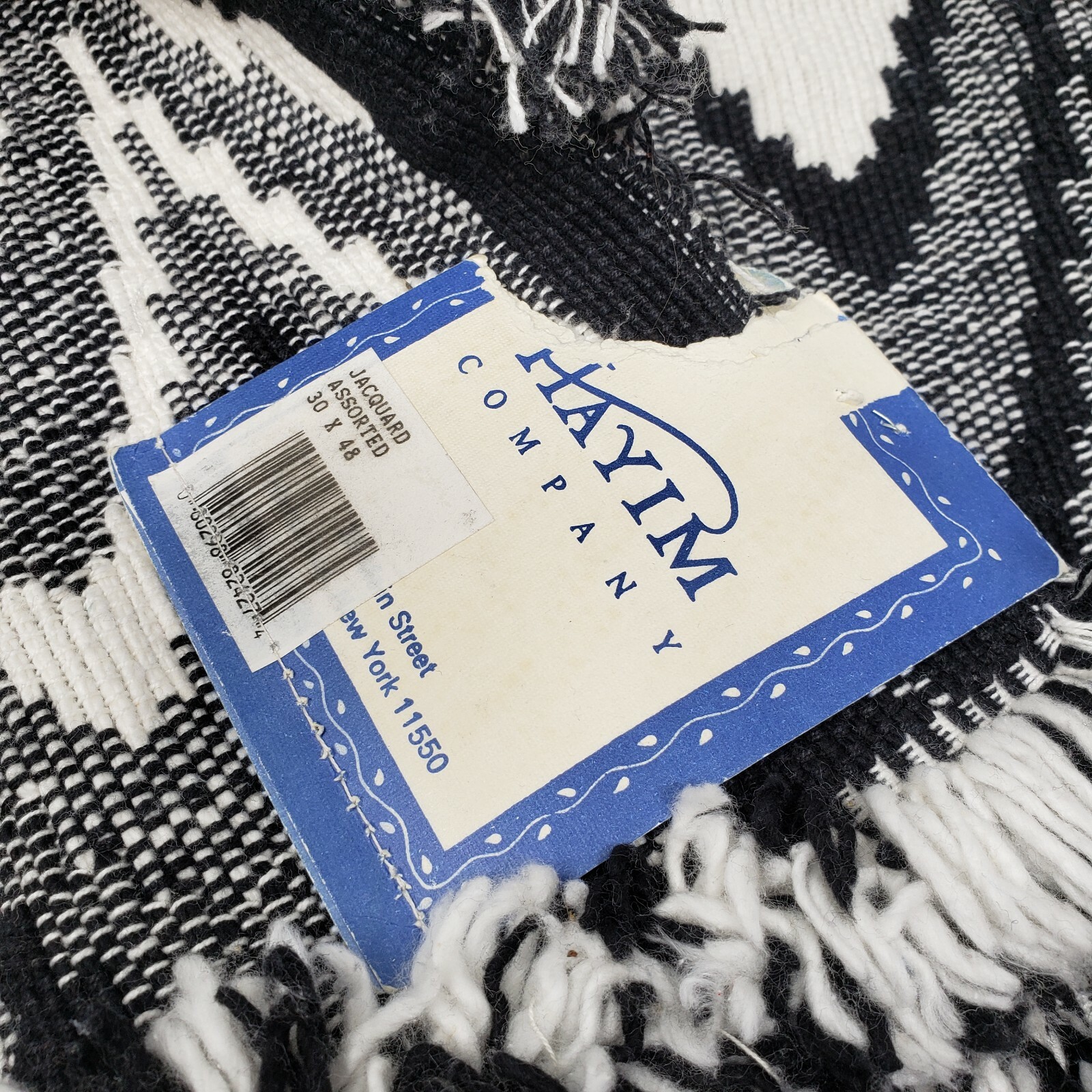 Vintage Hayim Company Cotton Jacquard Rug Mat India Bathmat Door Entry ...