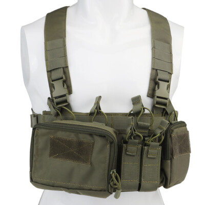 WoSporT Tactical Chest Rig Tool Vest Tactical Vest w/ Mag Pouch Airsoft ...