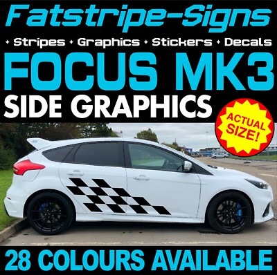 to fit FORD FOCUS MK3 GRAPHICS STICKERS STRIPES DECALS TITANIUM X ZETEC ...
