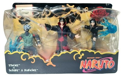 Mattel Naruto Mini Sharingan Battle Itachi, Sasuke, Kakashi Figure NEW ...