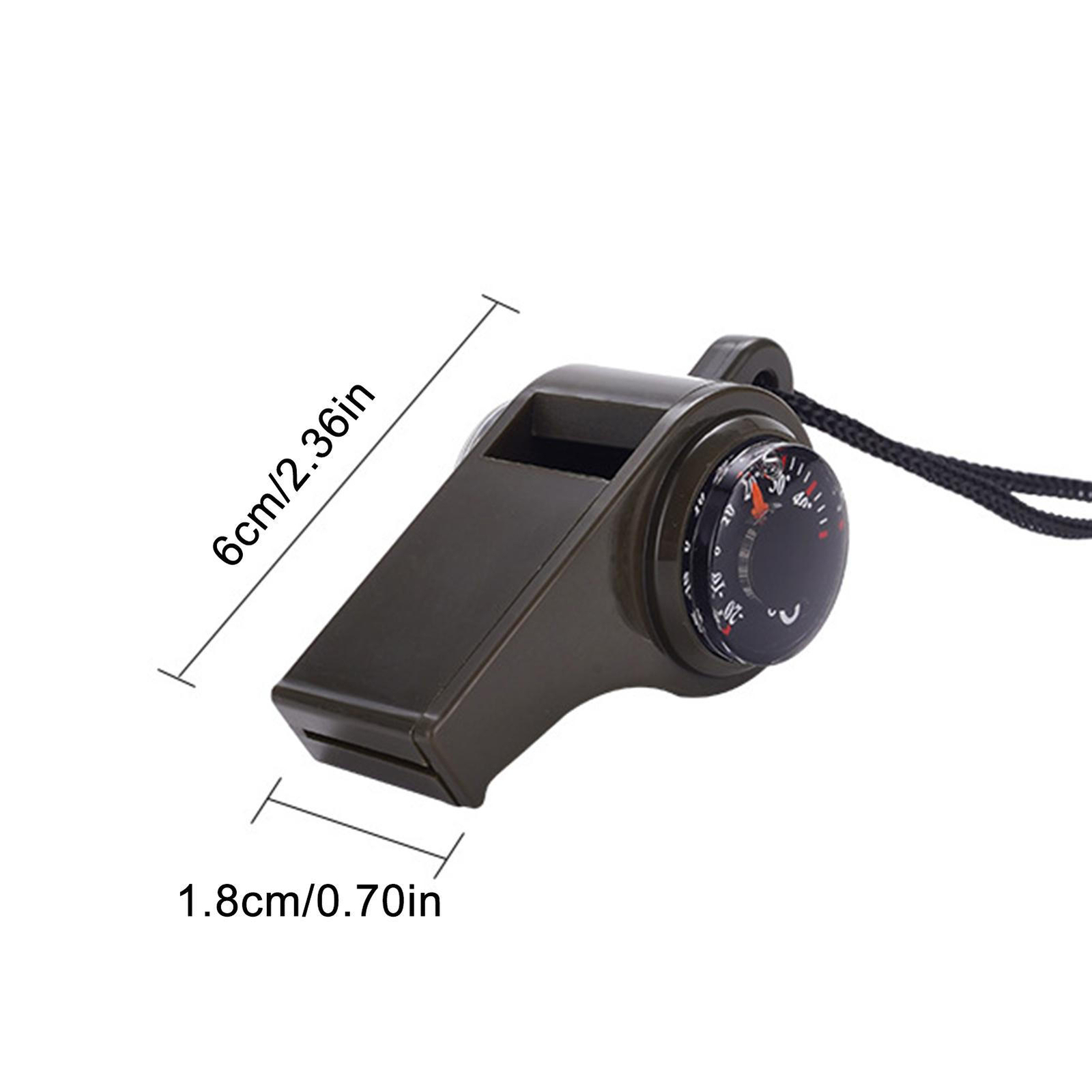 Camping Survival Whistle 3 In 1 Thermometer Compass Rescue Whistle For ...