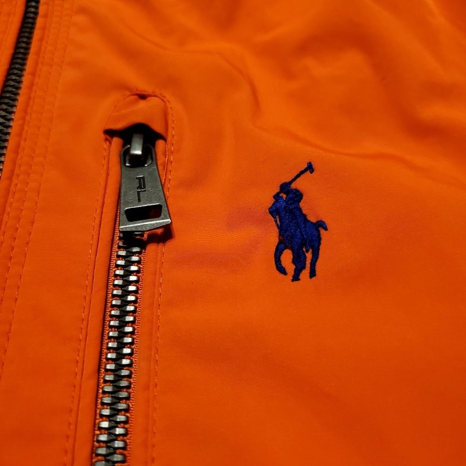Polo Ralph Lauren XS Orange Rain Jacket Weather Proof… - Gem