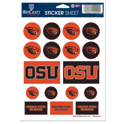 Oregon State Beavers Vinyl Sticker Sheet - 5" x 7" | eBay