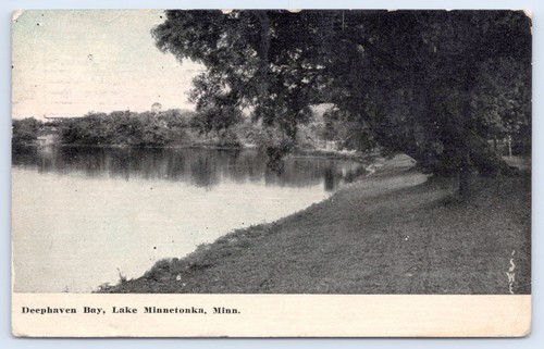 c1913 Deephaven Bay Lake Minnetonka Minnesota Hennepin County MN Vtg ...