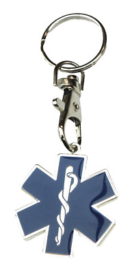 Star of Life Key Ring Keyring Medical Symbol Caduceus Ambulance ...