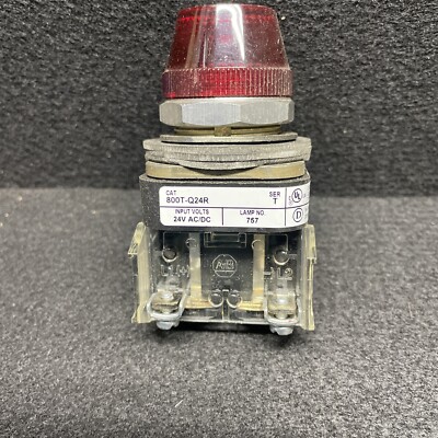 Allen Bradley 800T-Q24R PILOT LIGHT 24V RED LENS SER T (st02) | eBay