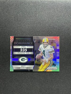2016 Prizm Brett Favre Decade Of Dominance Silver Prizm #15 Green Bay ...
