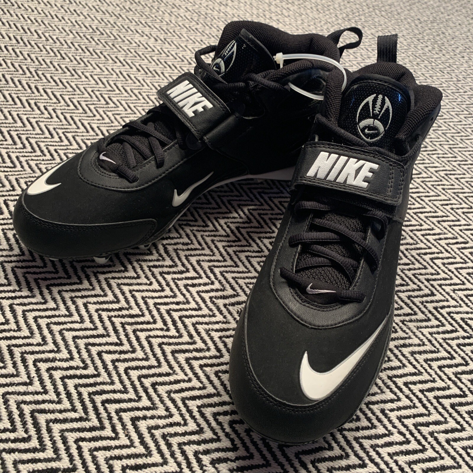 Size 9 - NIKE Men's 2008 BLADE 3 SHARK BLACK FOOTBALL CLEATS | eBay