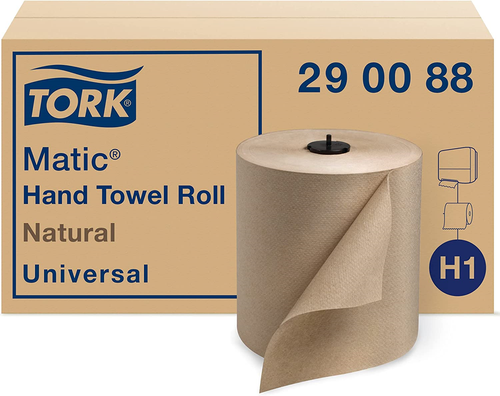 Tork Matic Paper Hand Towel Roll Natural H1, Recycled Fiber, 6 Rolls x ...