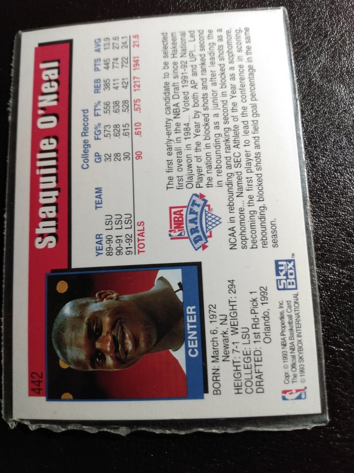 shaquille o'neal rookie card great condition....rare | eBay