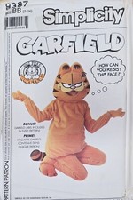 Simplicity #9387 Garfield Costume Pattern Uncut Halloween Sz 7 Thru 14 ...