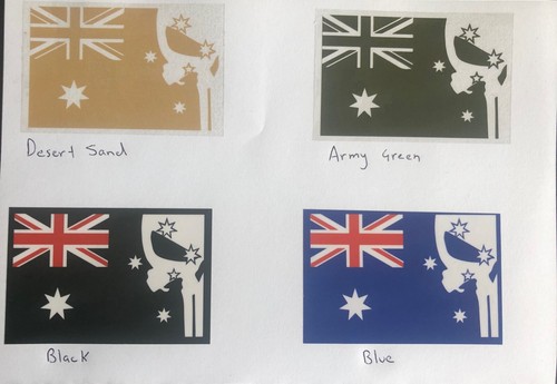 4 x Punisher Australian Flag Sticker car Military Army Skull ANF Army ...